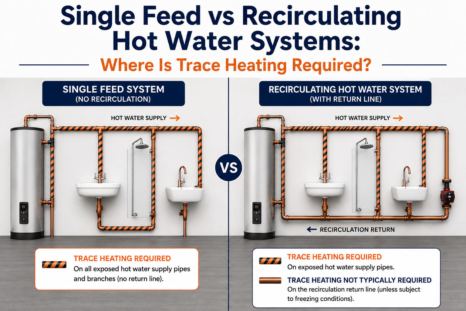 Single Feed vs Recirculating Hot Water Systems: Where Is Trace Heating ...